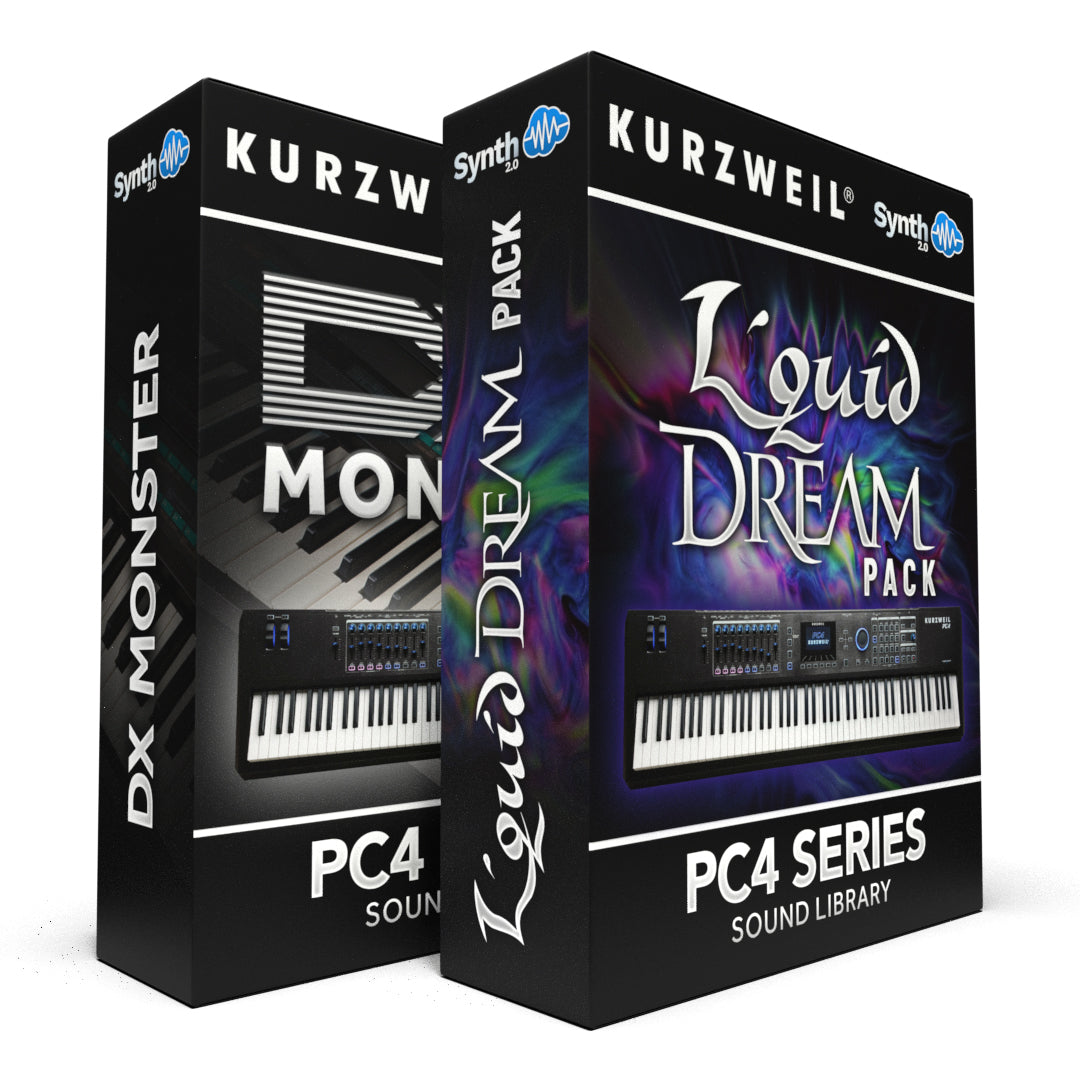 DRS037 - ( Bundle ) - DX Monster + Liquid Dream Pack - Kurzweil PC4 Se| Synthcloud