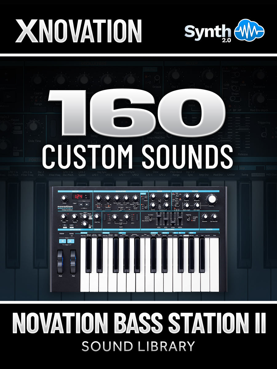 160 Custom Sounds Novation Bass Station II AFX Station - SynthCloud