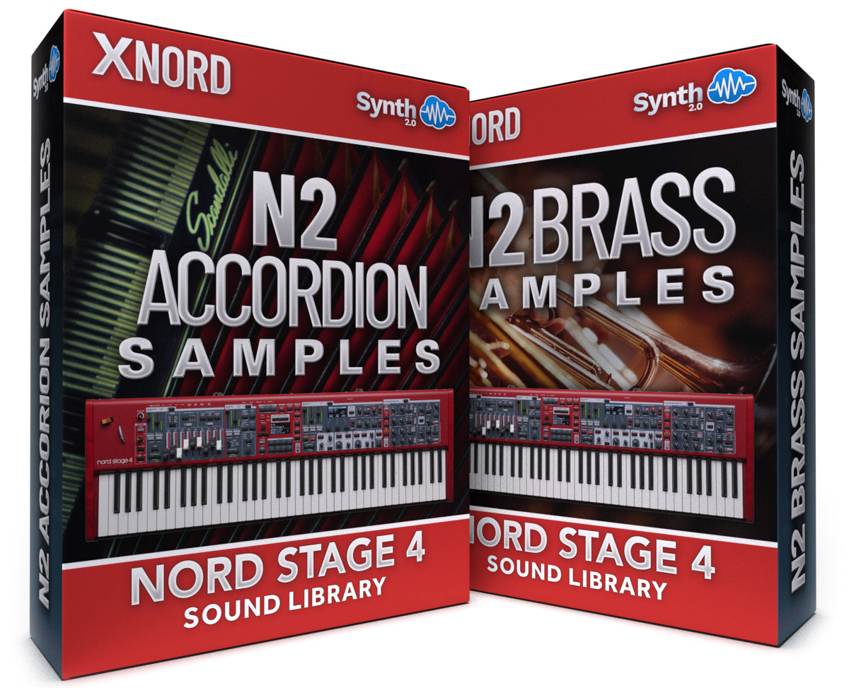 SCL138 - ( Bundle ) - N2 Accordion Samples + N2 Brass Samples - Nord S - SynthCloud