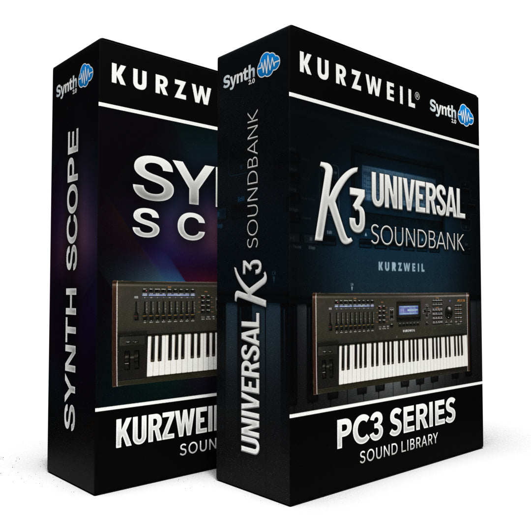 TPL042 - ( Bundle ) - Synth Scope + Universal K3 - Kurzweil PC3K / A ...