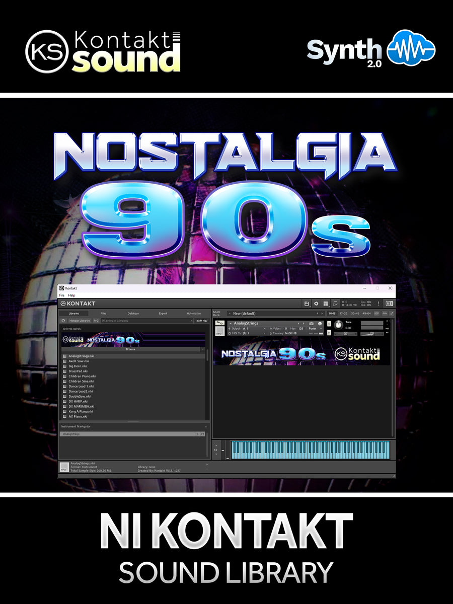 DRS032 Nostalgia 90s Native Instruments Kontakt 32 sounds - SynthCloud