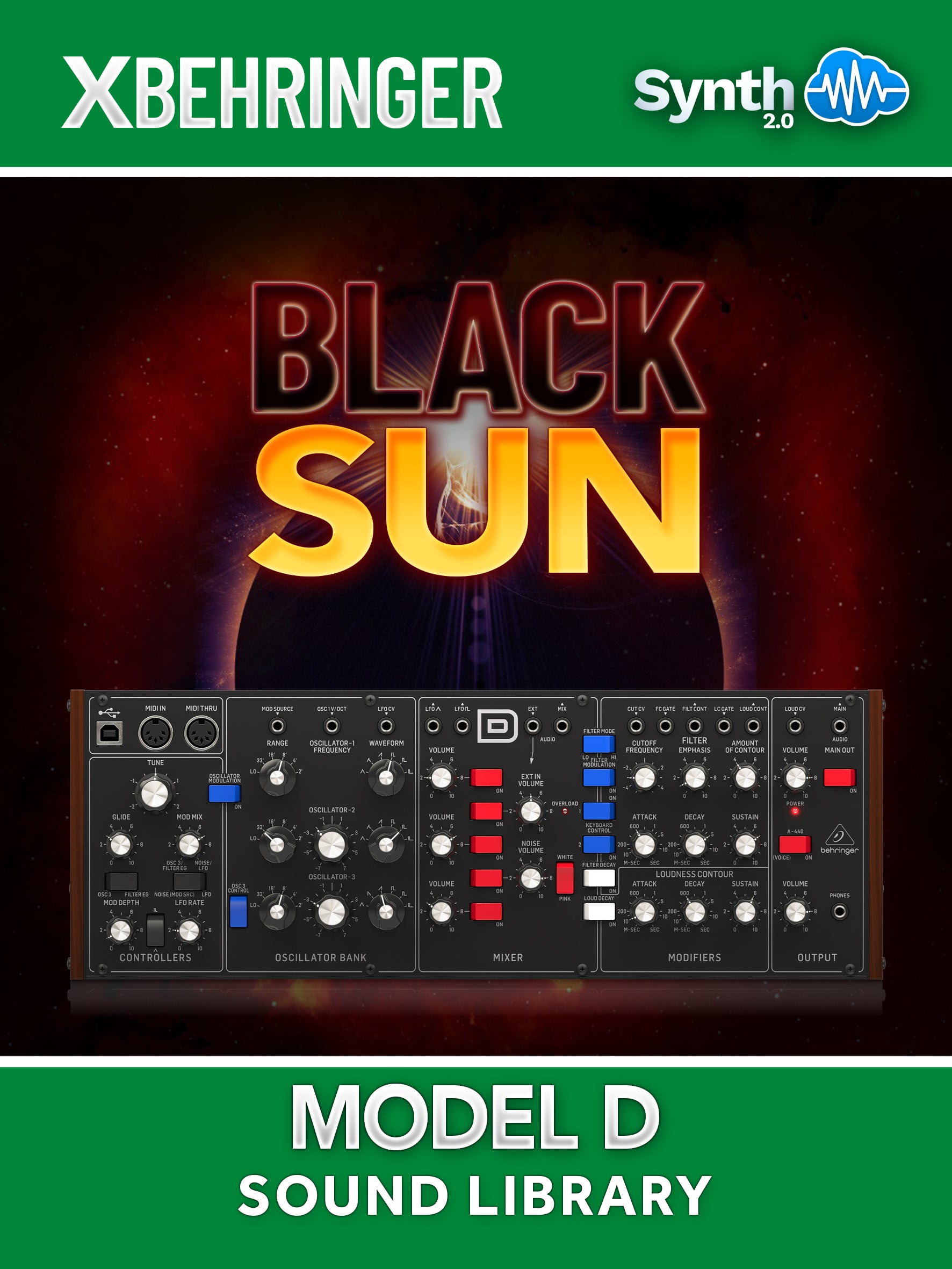 LFO075 - Black Sun - Behringer Model D – Synthcloud